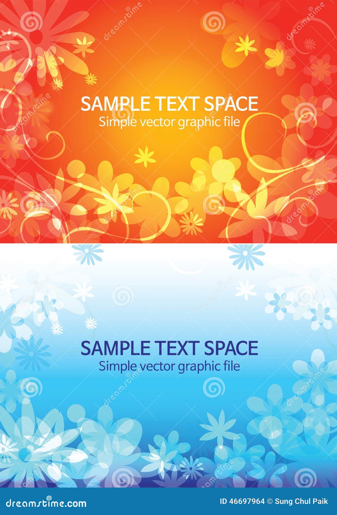 Beautiful Flower Background.Two Color Stock Vector - Illustration of ...