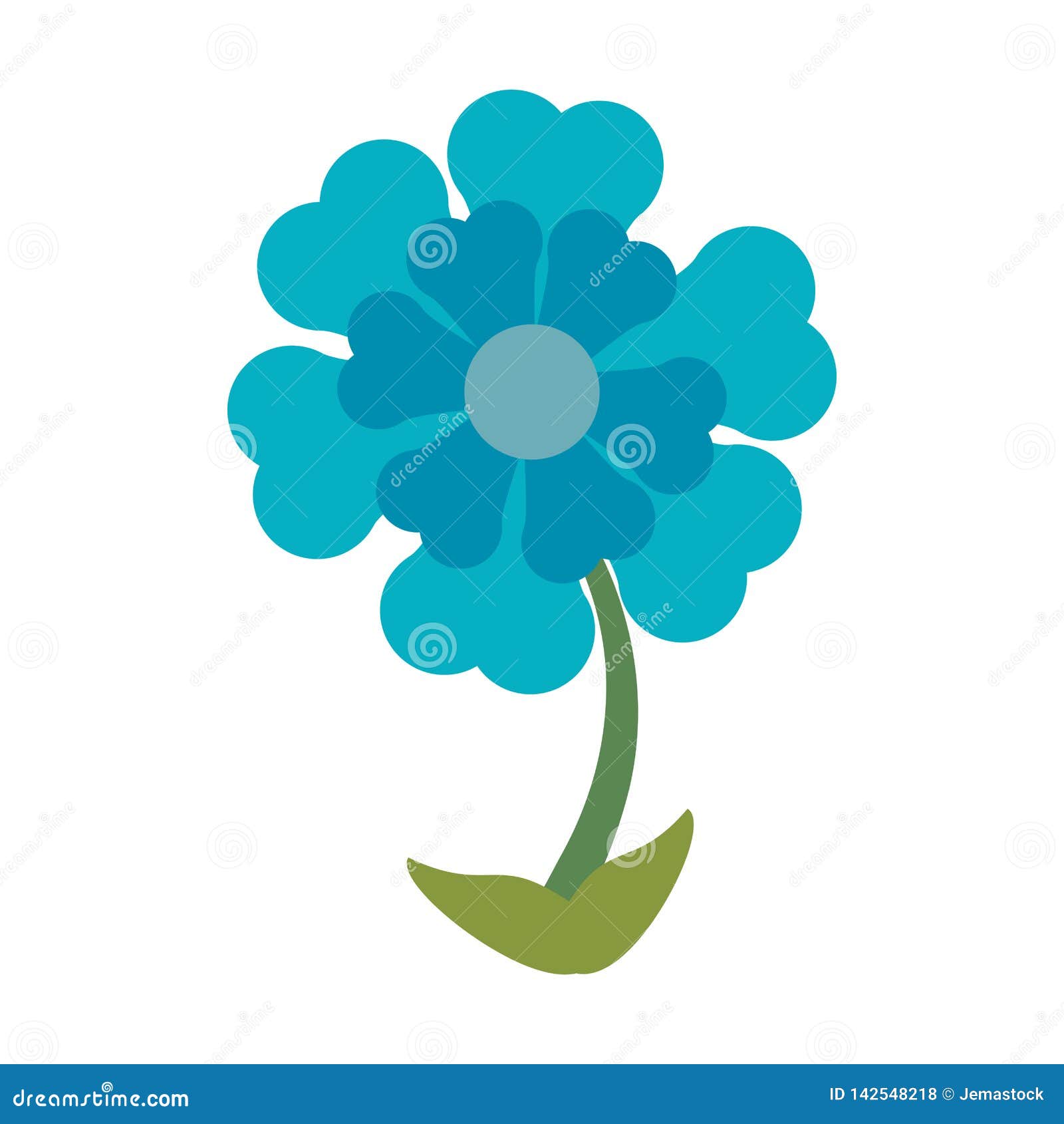 Beautiful Flower Cartoon Isolated Stock Vector - Illustration of ...