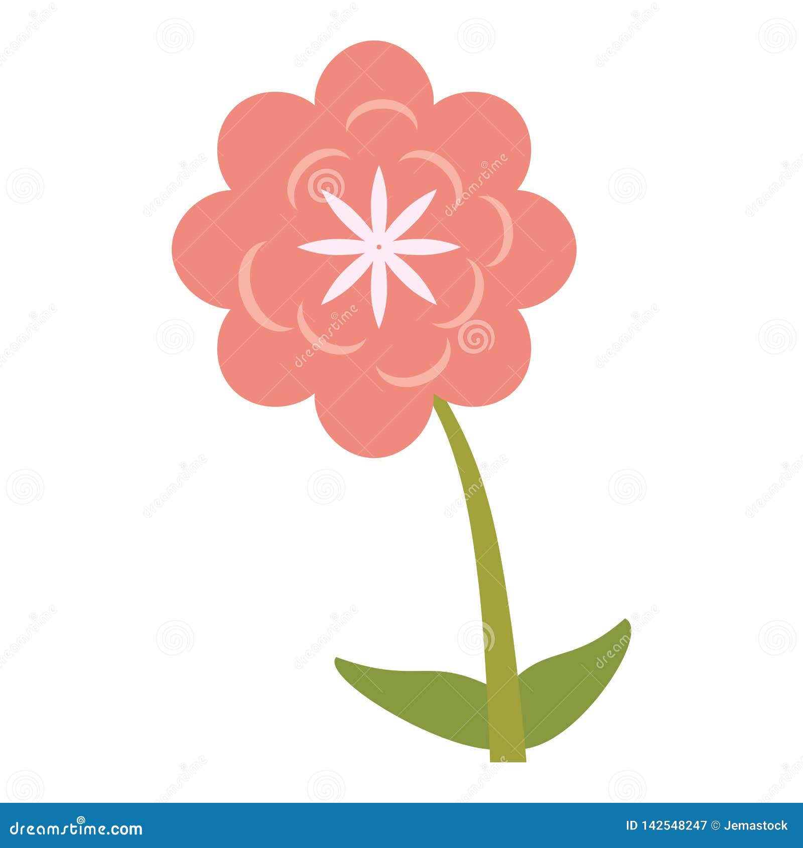 Beautiful Flower Cartoon Isolated Stock Vector - Illustration of ...