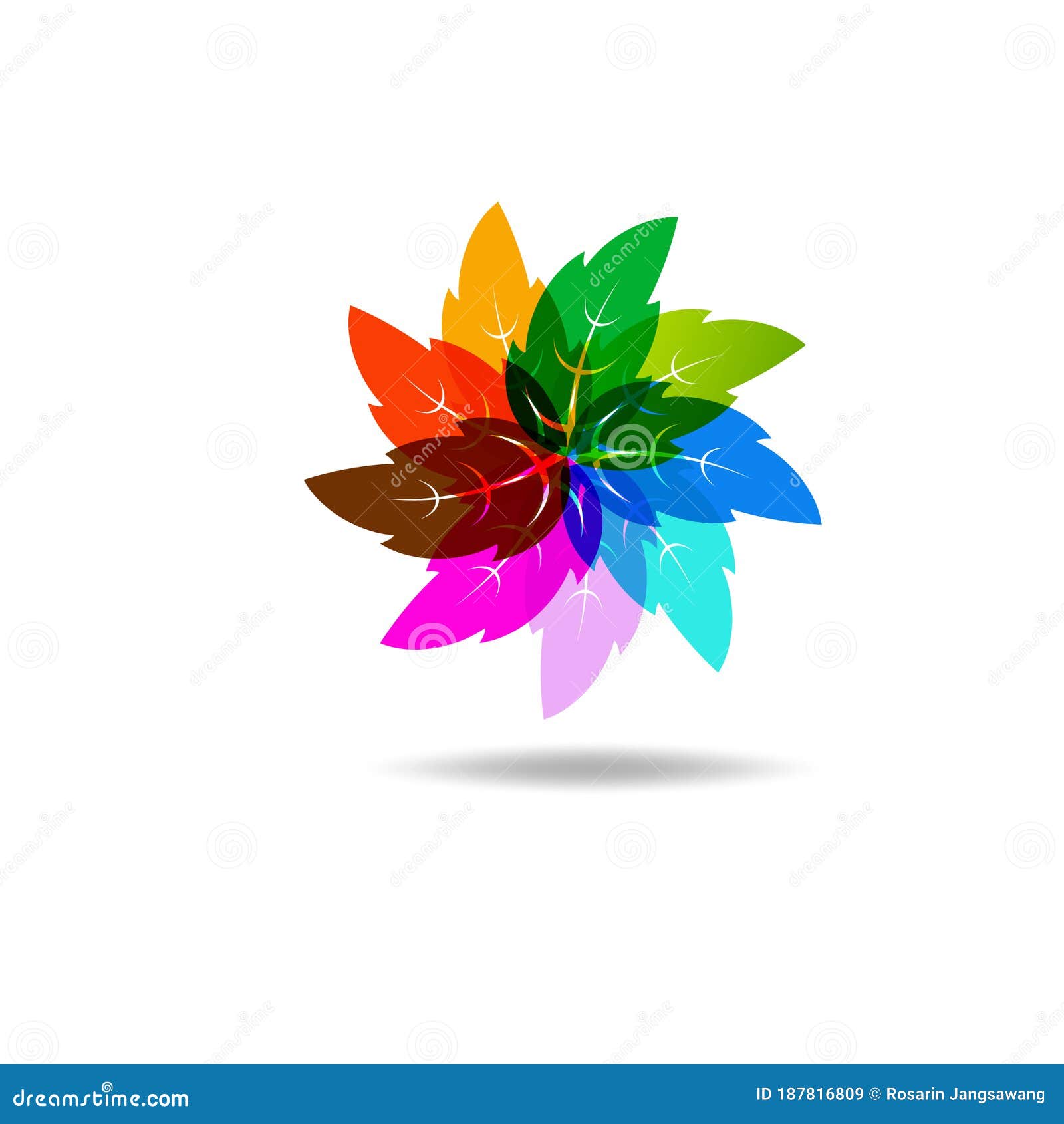 Beautiful Flower Color Wheel. Vector Abstract Stock Vector ...