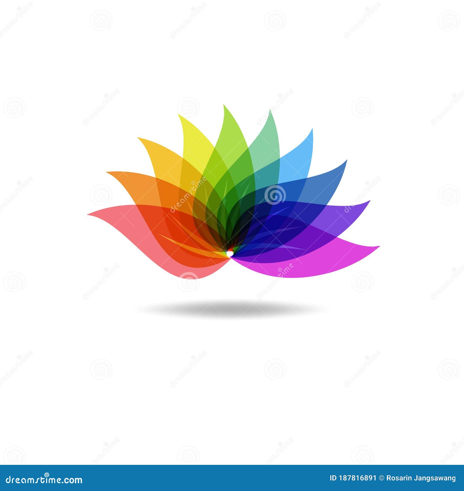 Beautiful Flower Color Wheel. Vector Abstract Stock Vector ...