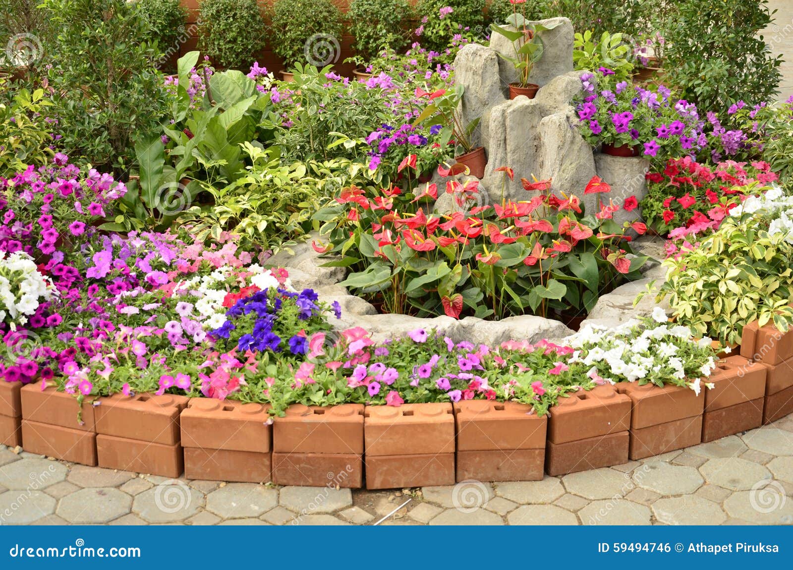 Beautiful flower corner stock photo. Image of landscaped - 59494746