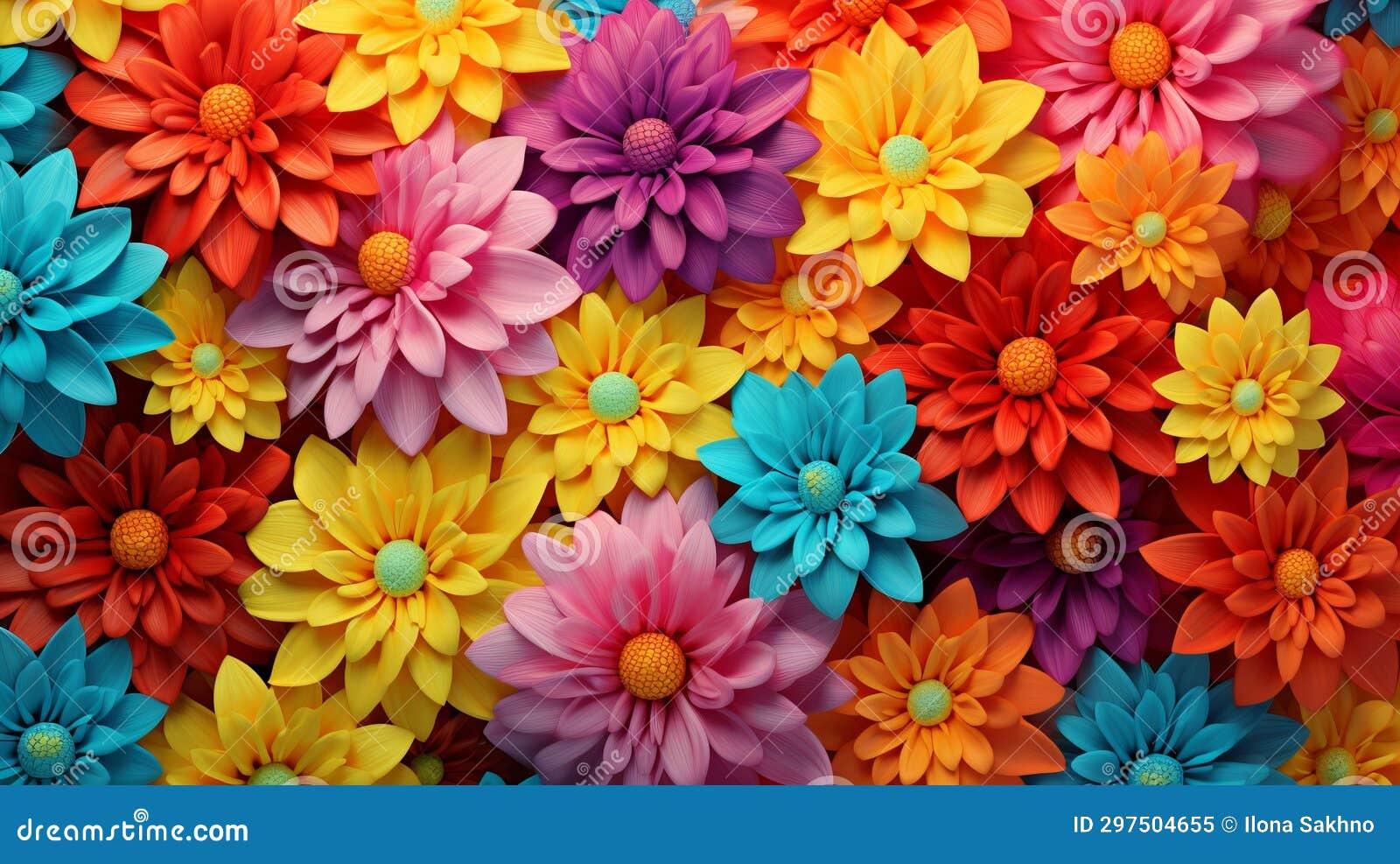 Beautiful Flower Decoration for Flora Background Stock Illustration ...