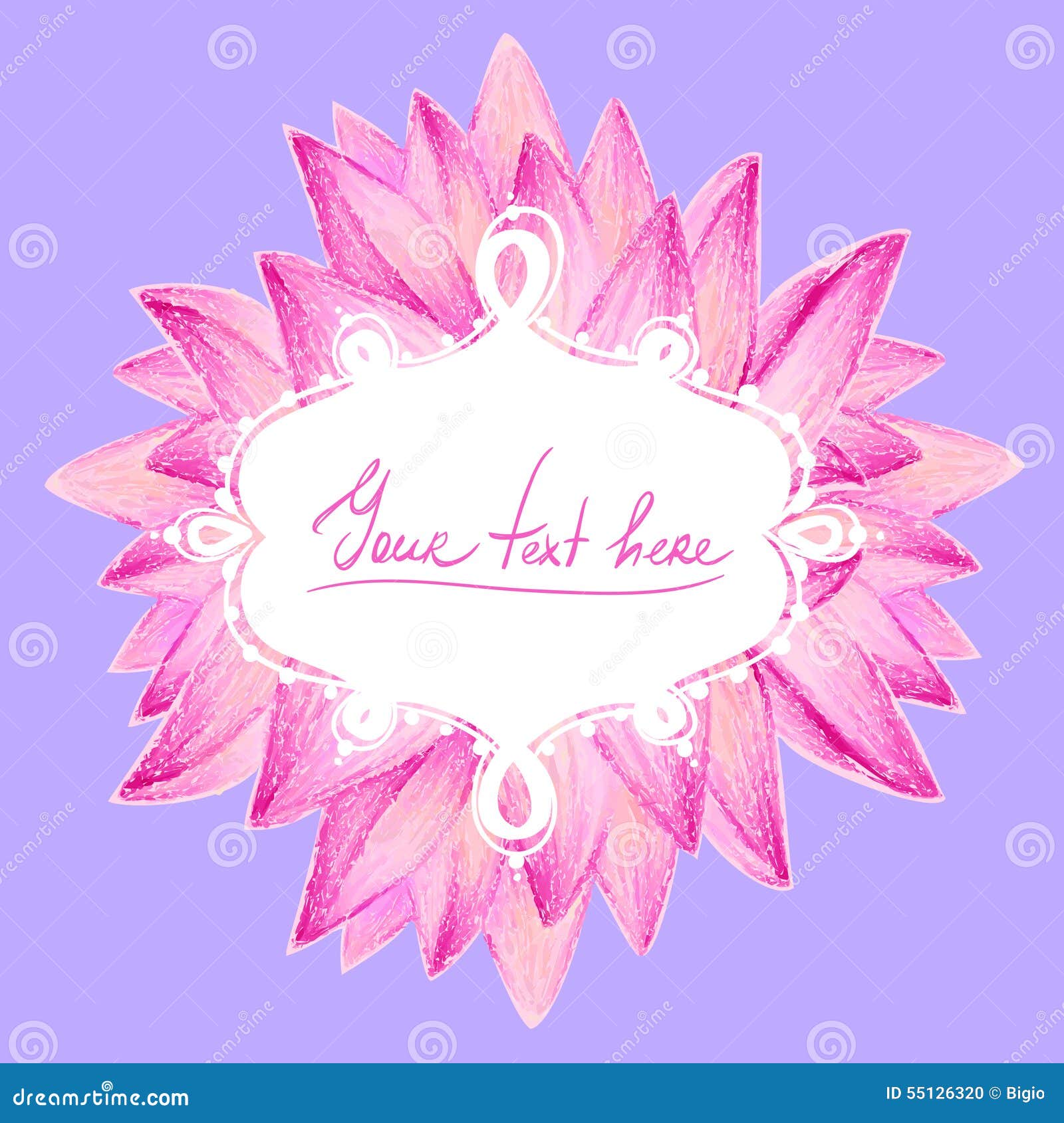 Beautiful Flower Greeting Card Design. Stock Vector - Illustration of ...