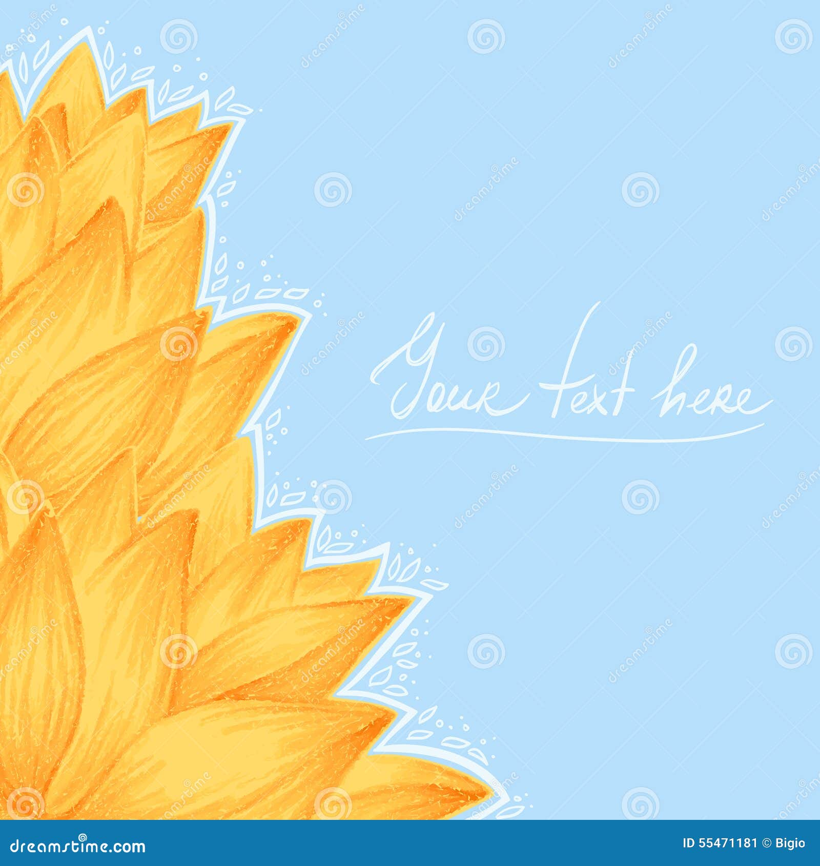 Beautiful Flower Greeting Card Design. Stock Vector - Illustration of ...