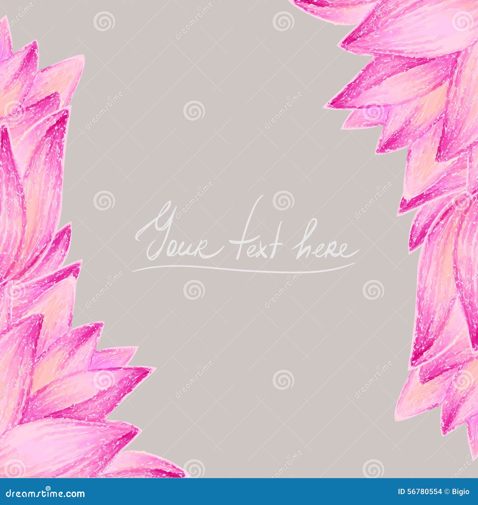 Beautiful Flower Greeting Card Design. Stock Vector - Illustration of ...