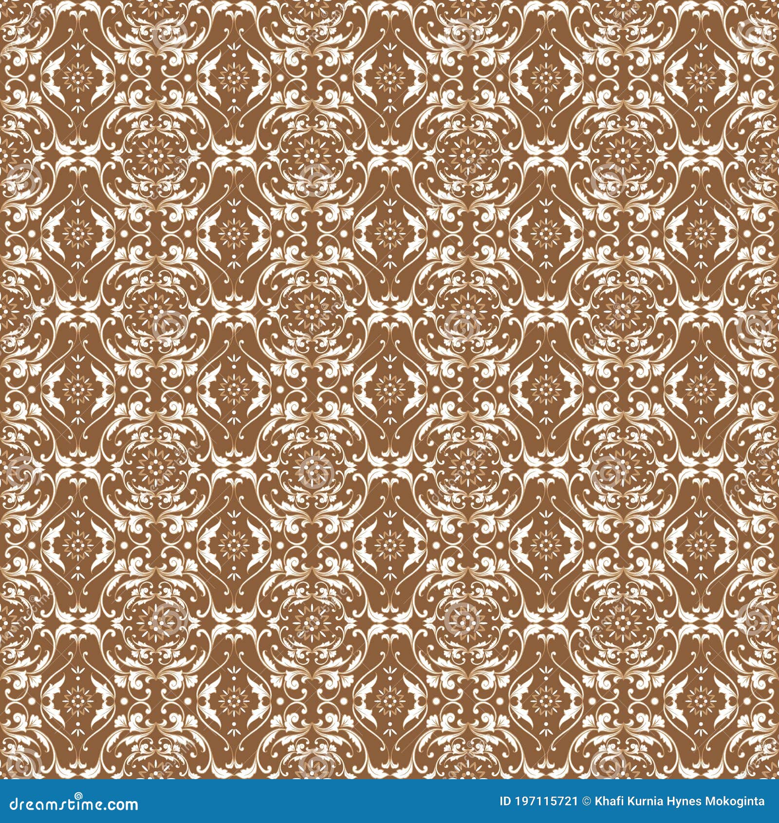 Beautiful Flower Pattern on Tradisional Java Batik Design with Smooth ...