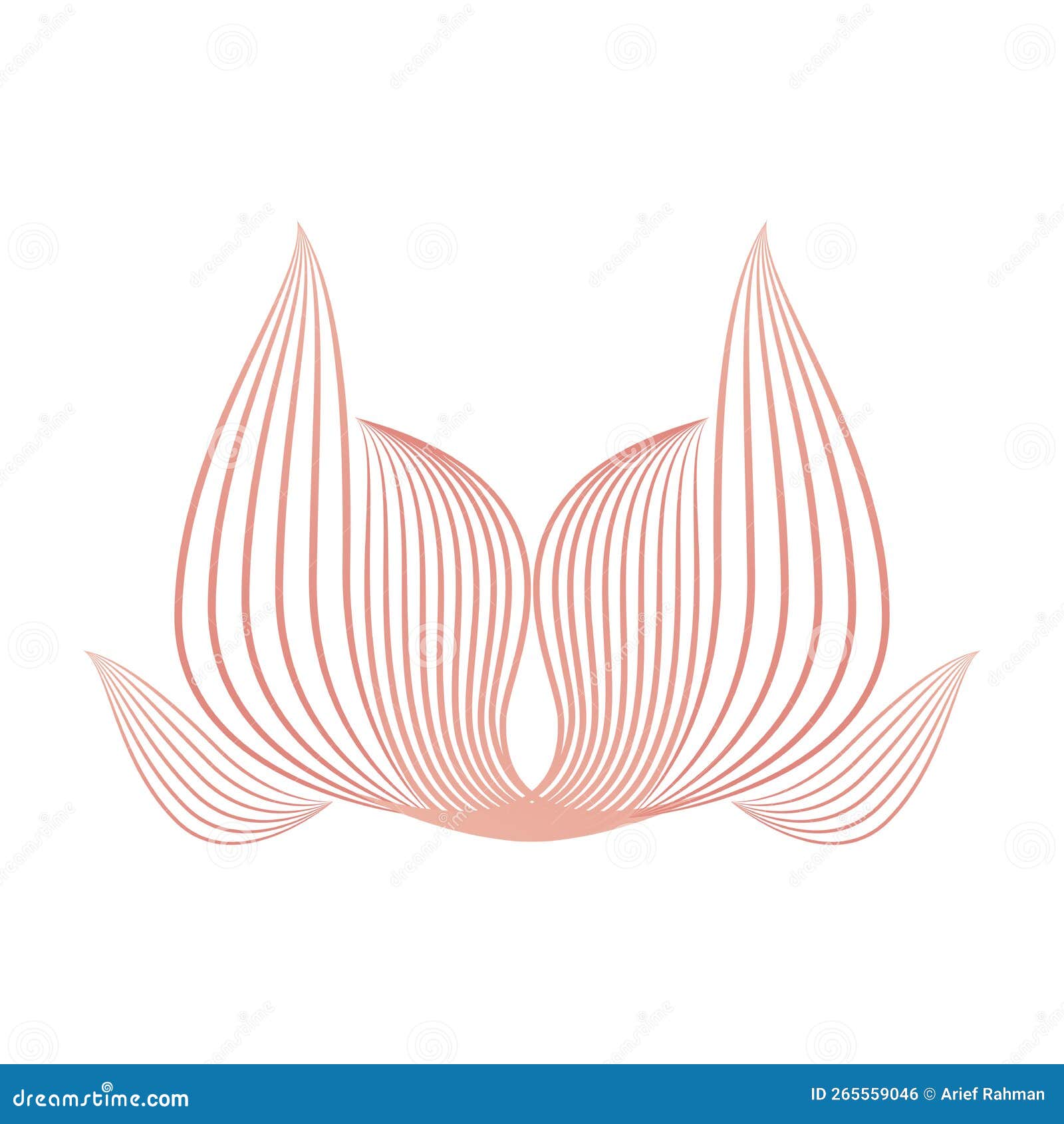 Beautiful Flower Petals, Flower Line Design Stock Vector - Illustration ...