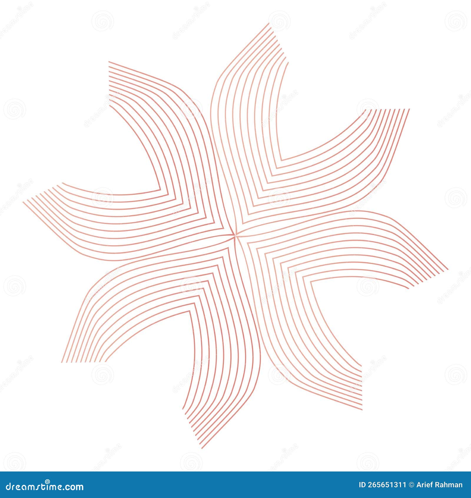 Beautiful Flower Petals, Flower Line Design Stock Vector - Illustration ...