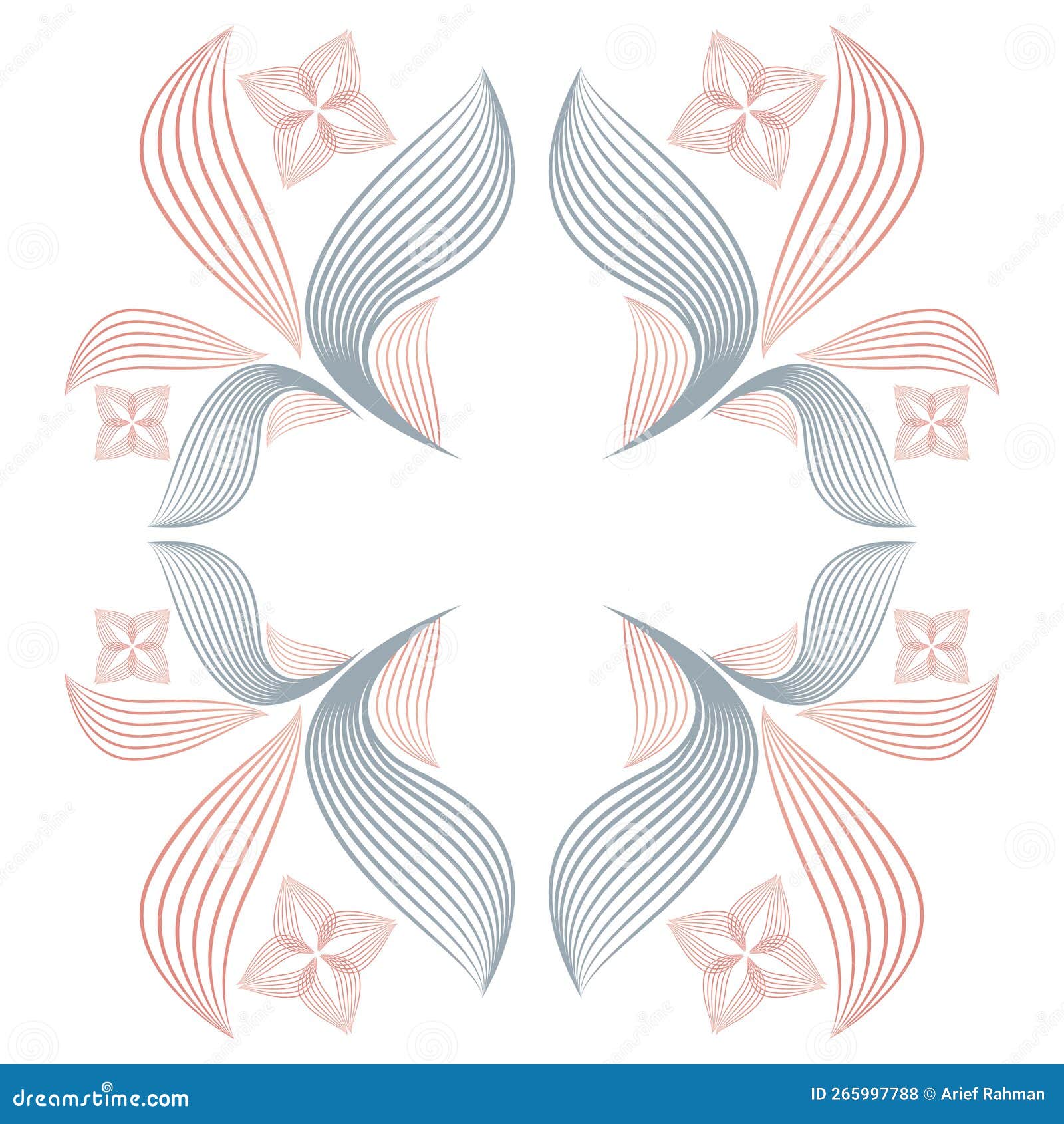 Beautiful Flower Petals, Flower Line Design Stock Vector - Illustration ...