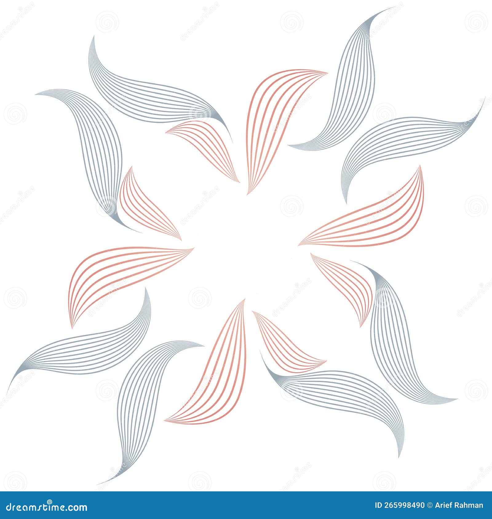 Beautiful Flower Petals, Flower Line Design Stock Vector - Illustration ...