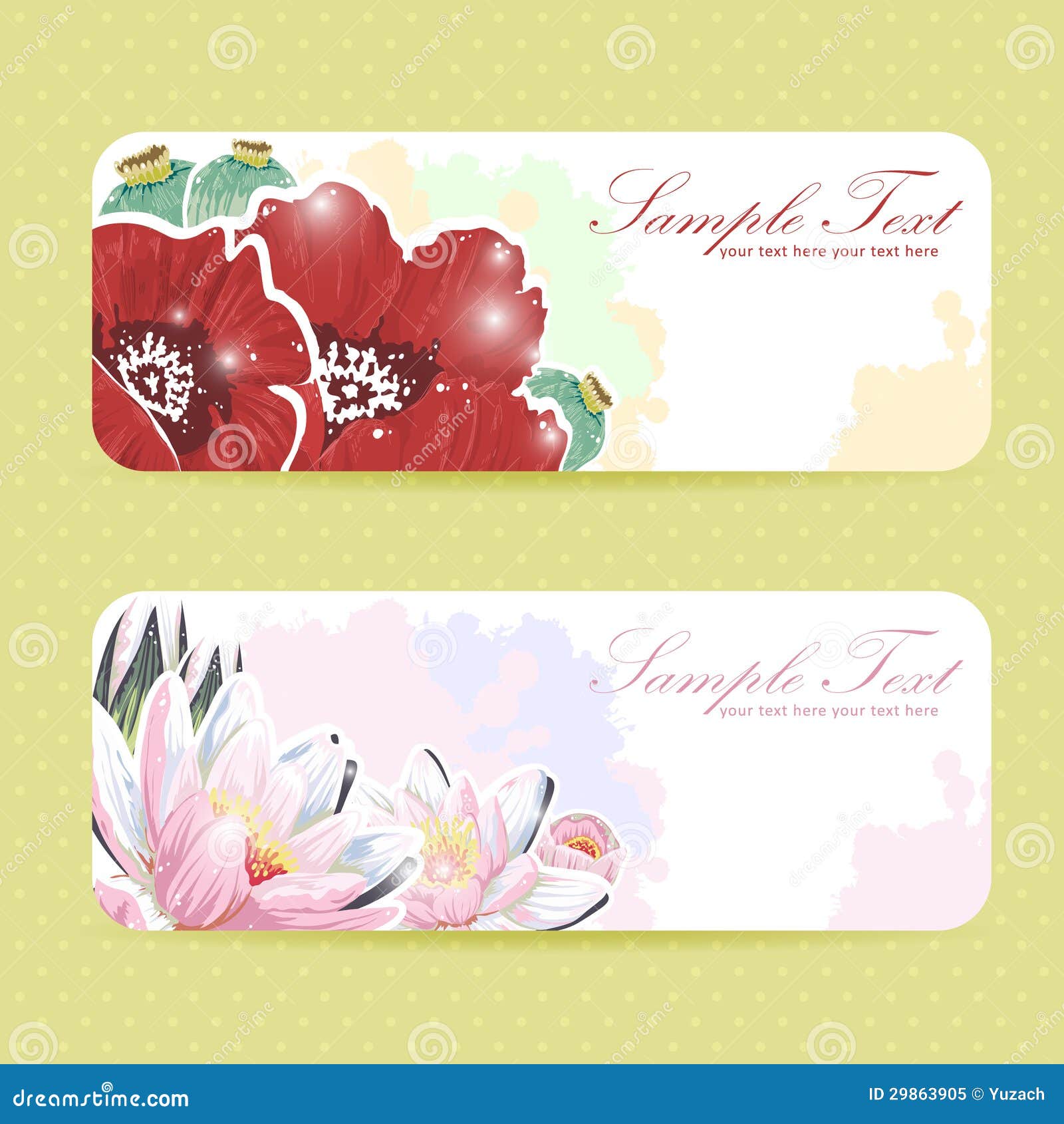 Beautiful Flower Sticker Postcards Stock Vector - Illustration of curve ...