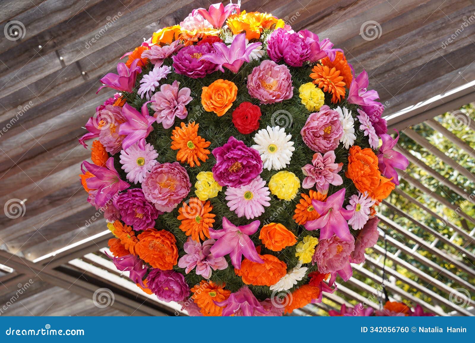 Beautiful Flower Structure. Street Decoration in the Shape of a ...