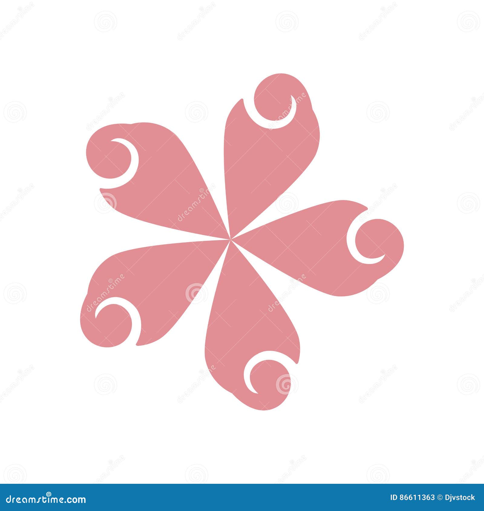 Beautiful flower symbol stock illustration. Illustration of nature ...