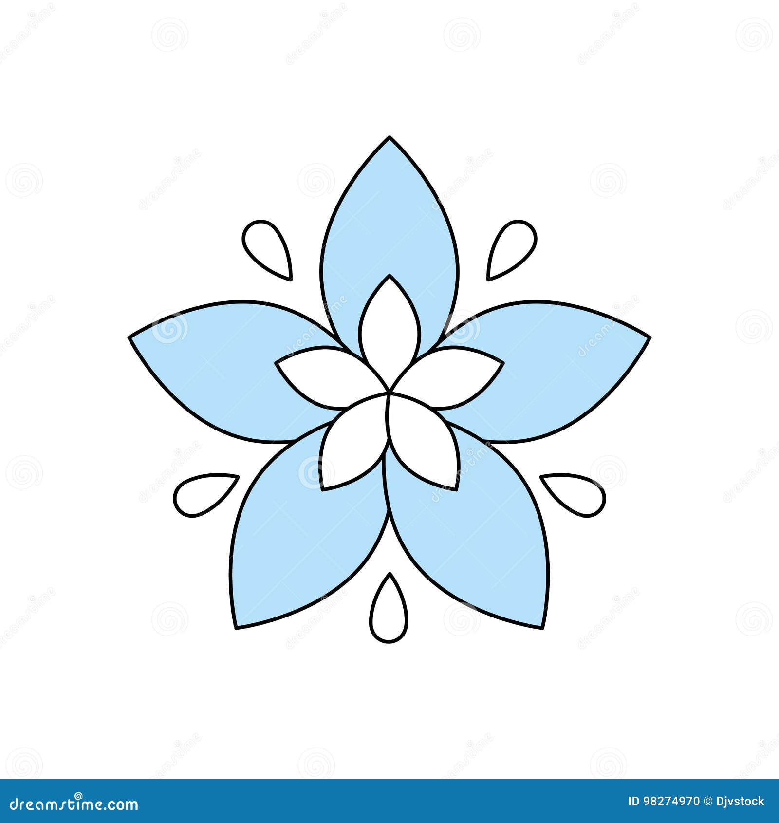 Beautiful flower symbol stock vector. Illustration of creative - 98274970