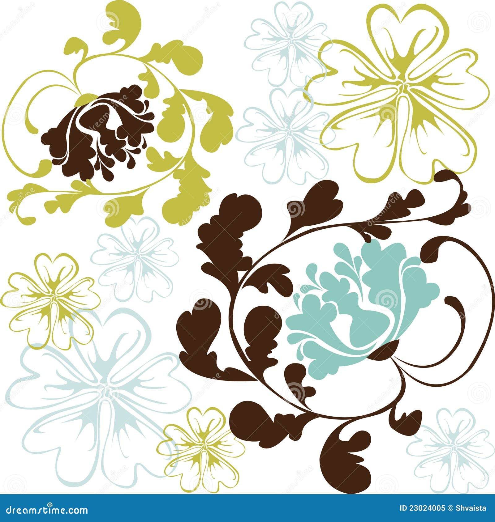 Beautiful flower vector stock vector. Illustration of victorian - 23024005