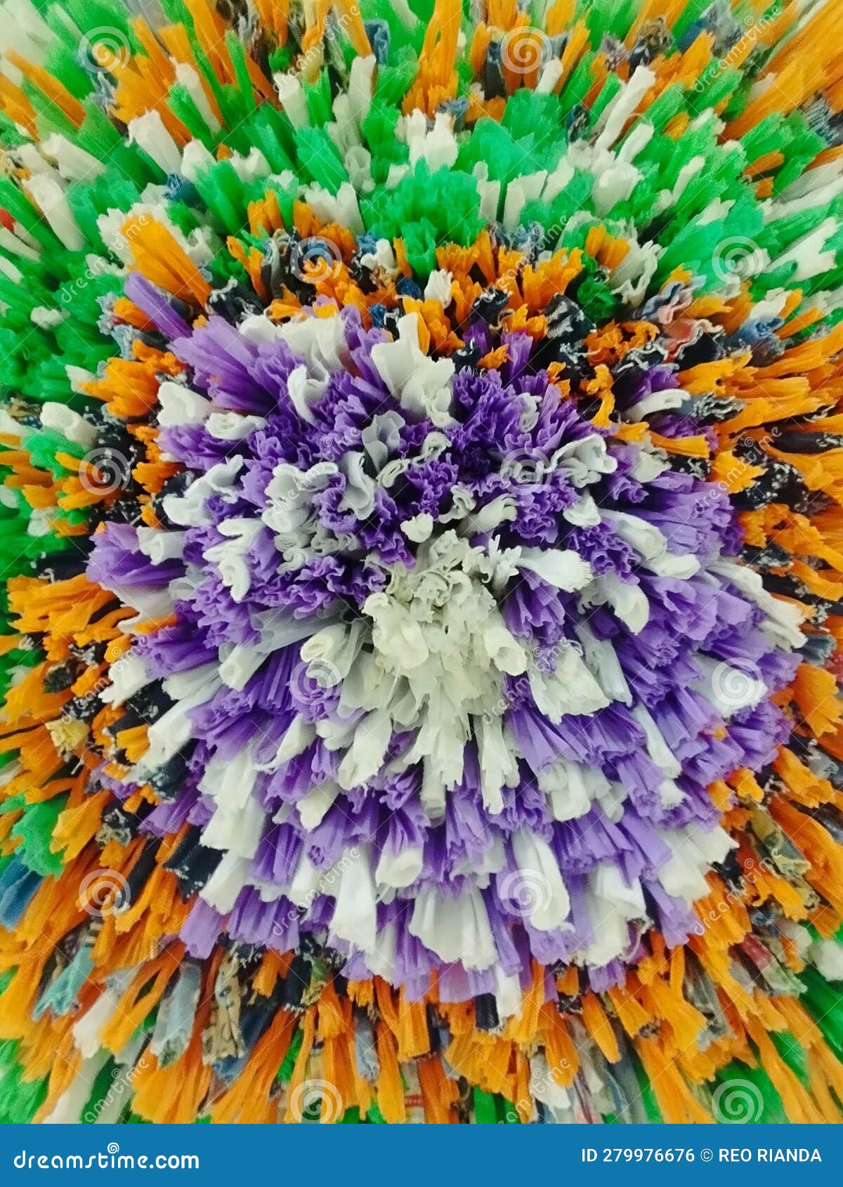 Beautiful Flower Work from Recycled Plastic Waste Stock Photo - Image ...