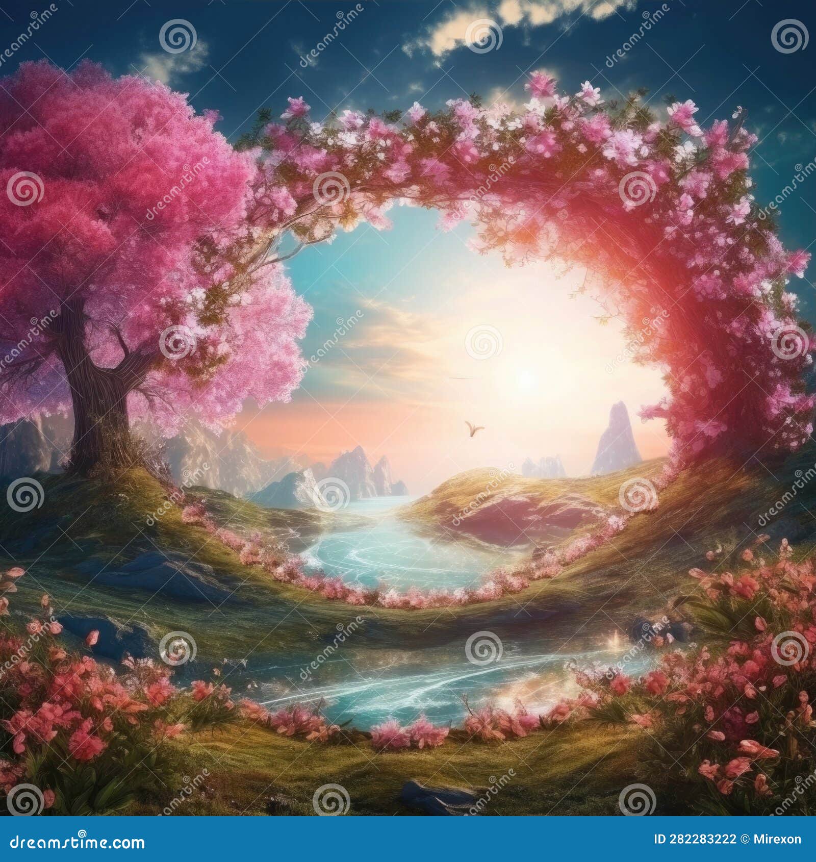 Beautiful Flowers Arch for Invitation Card with Flowers Frame and ...