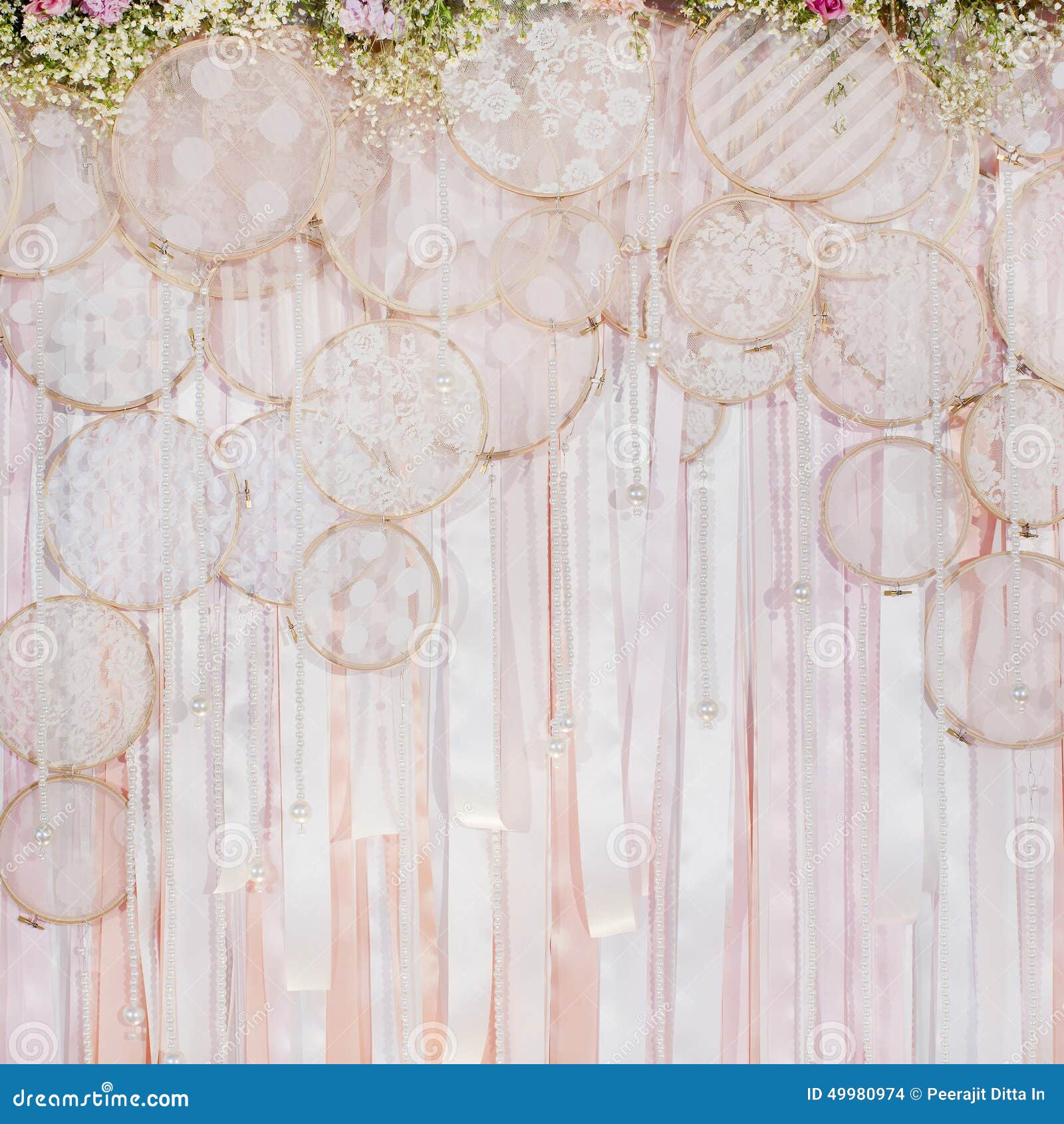 Beautiful Flowers Background for Wedding Scene Stock Photo - Image of ...