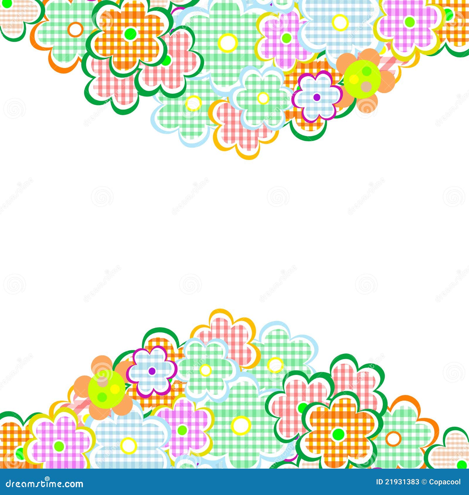 Beautiful Flowers Border. Vector Floral Pattern Stock Vector ...