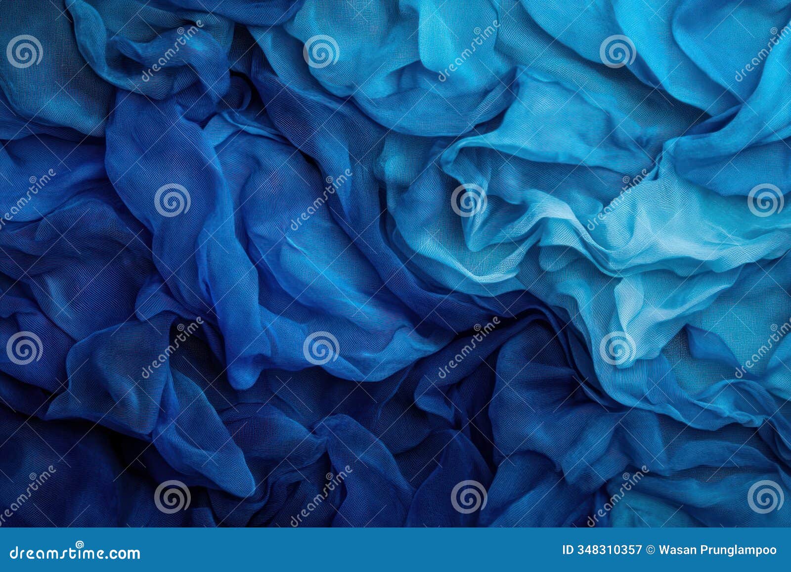 Beautiful Flowing Blue Fabric Texture with Depth and Dimension Stock ...