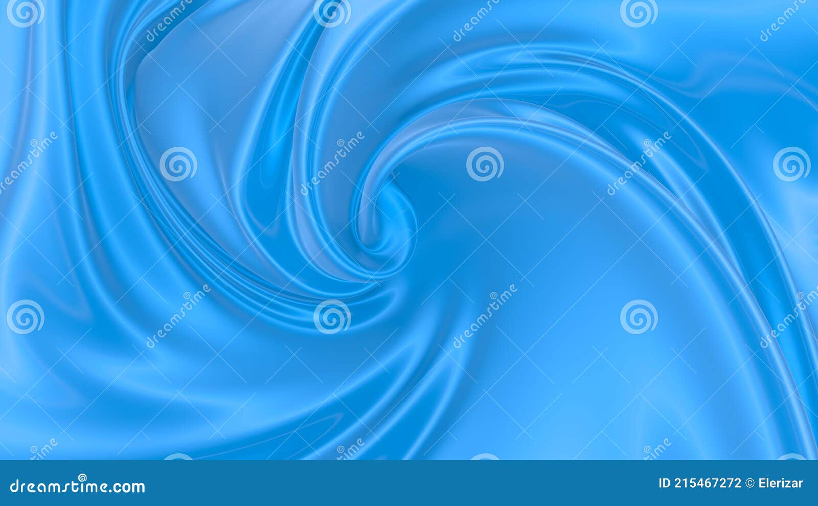 Beautiful Flowing Fabric of Blue Wavy Silk or Satin. 3d Rendering Image ...