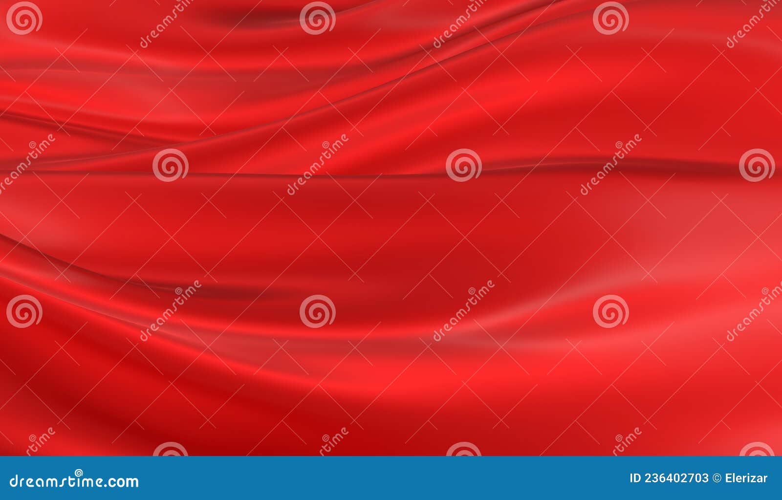 Beautiful Flowing Fabric of Red Wavy Silk or Satin. 3d Rendering Image ...