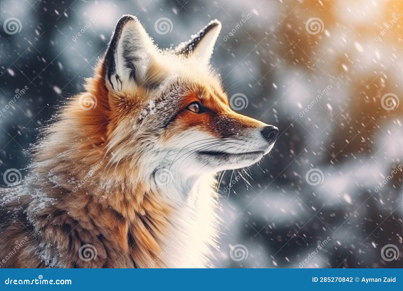 Fox Animal in Forest Wildlife Stock Illustration - Illustration of ...