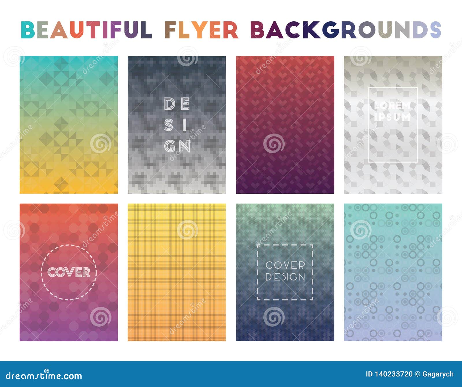Beautiful Flyer Backgrounds. Vector Illustration | CartoonDealer.com ...