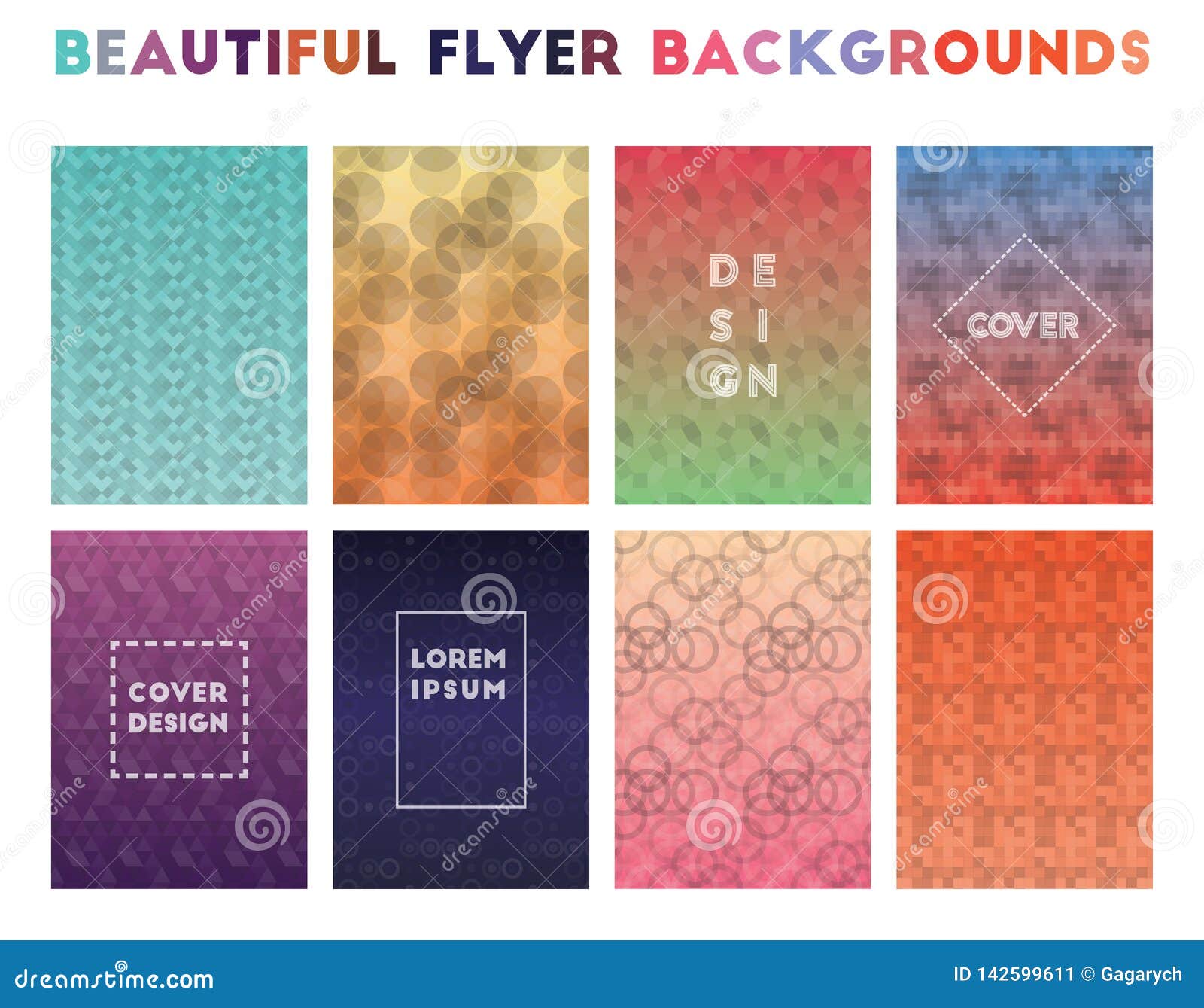 Beautiful Flyer Backgrounds. Vector Illustration | CartoonDealer.com ...