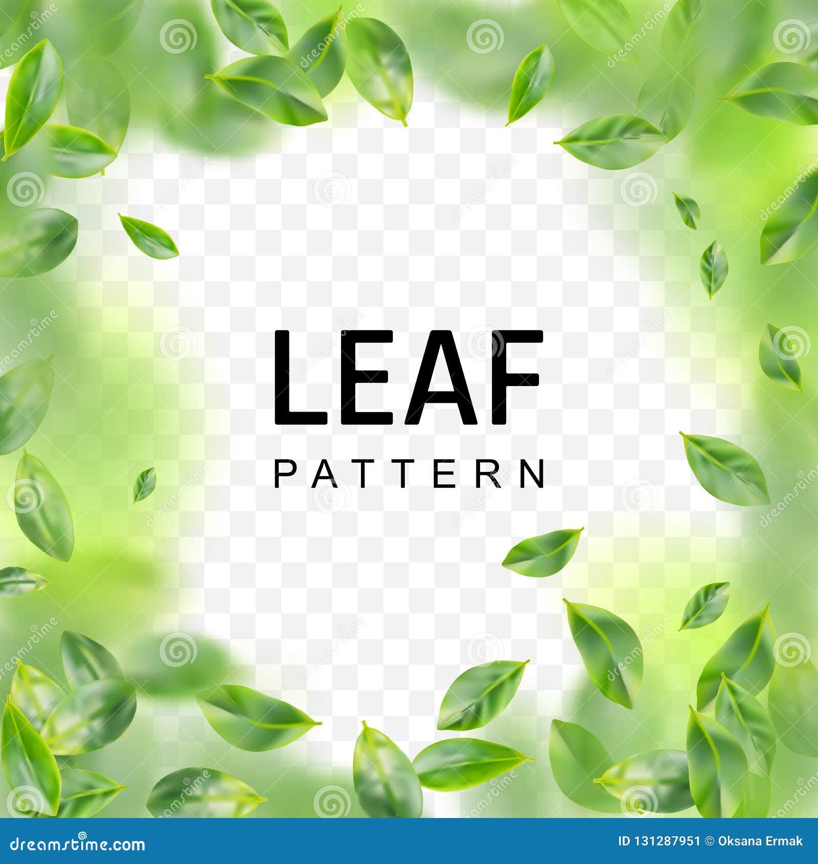 Flying Green Leaf Vortex Vector Realistic 3d Illustration Stock Vector ...
