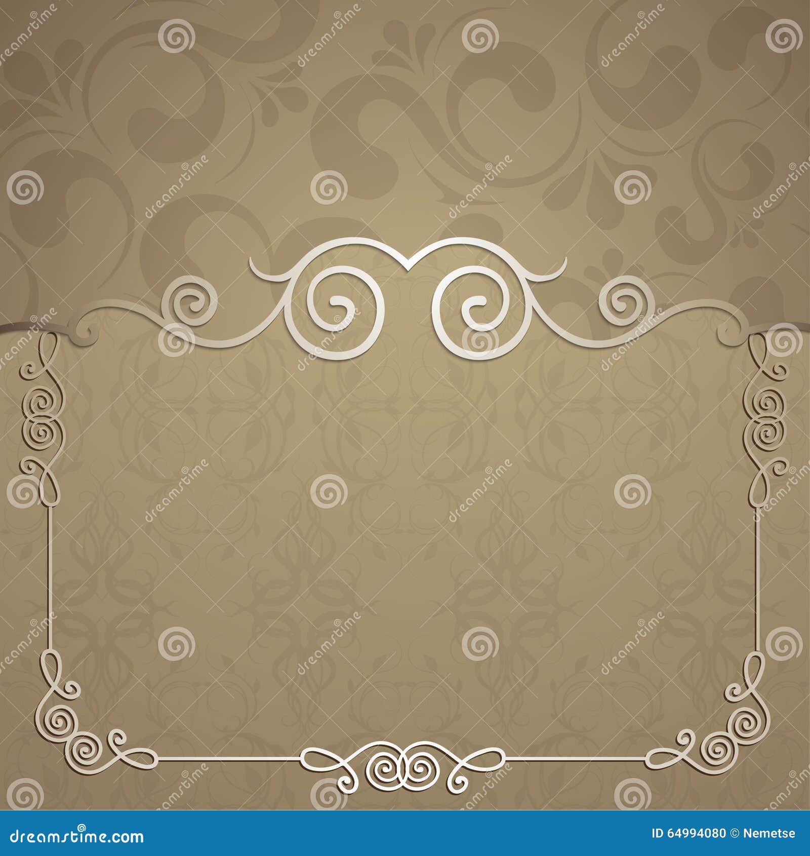 Beautiful frame for design stock vector. Illustration of banner - 64994080