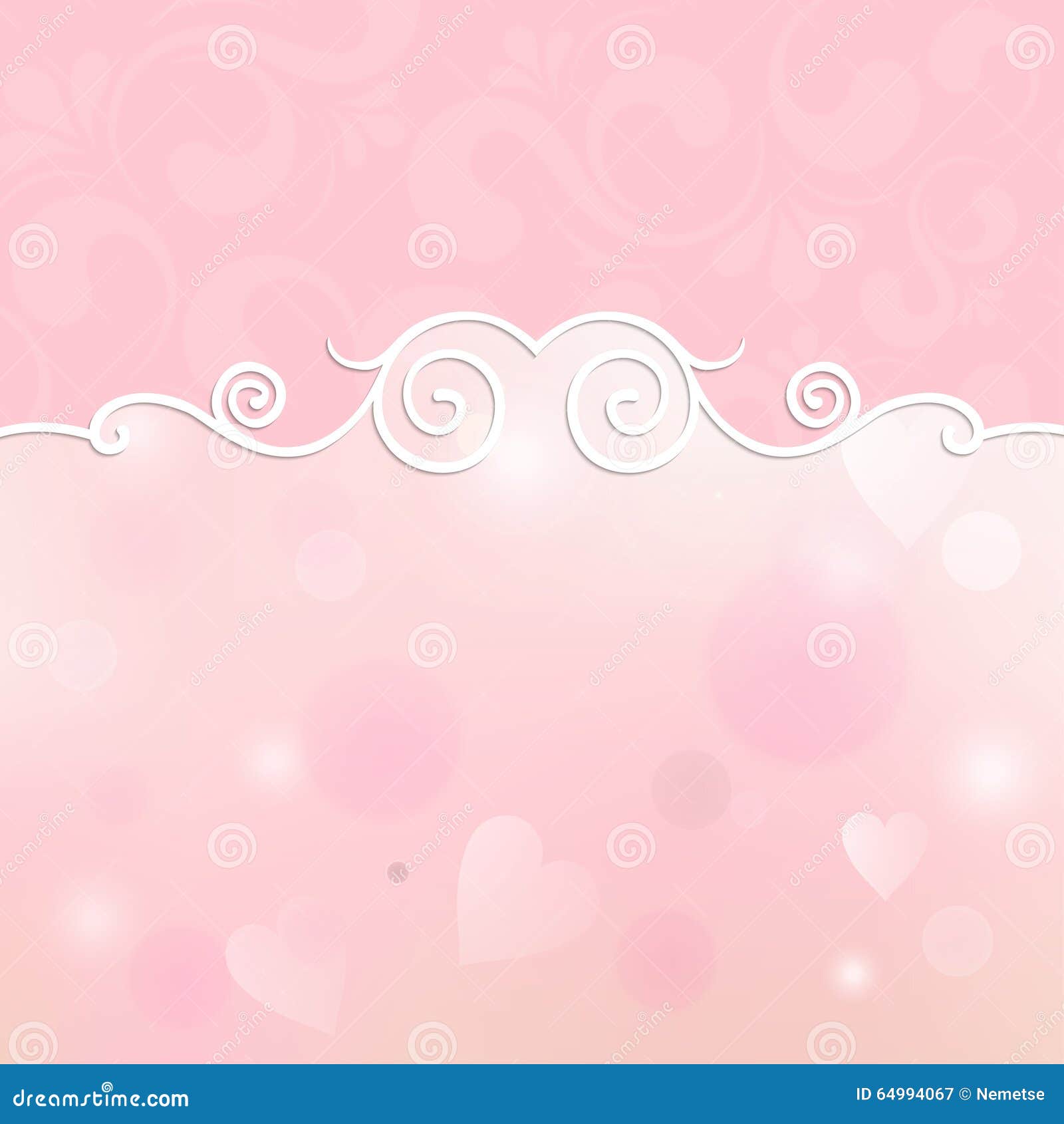 Beautiful Frame for Design on a Pink Background Stock Vector ...