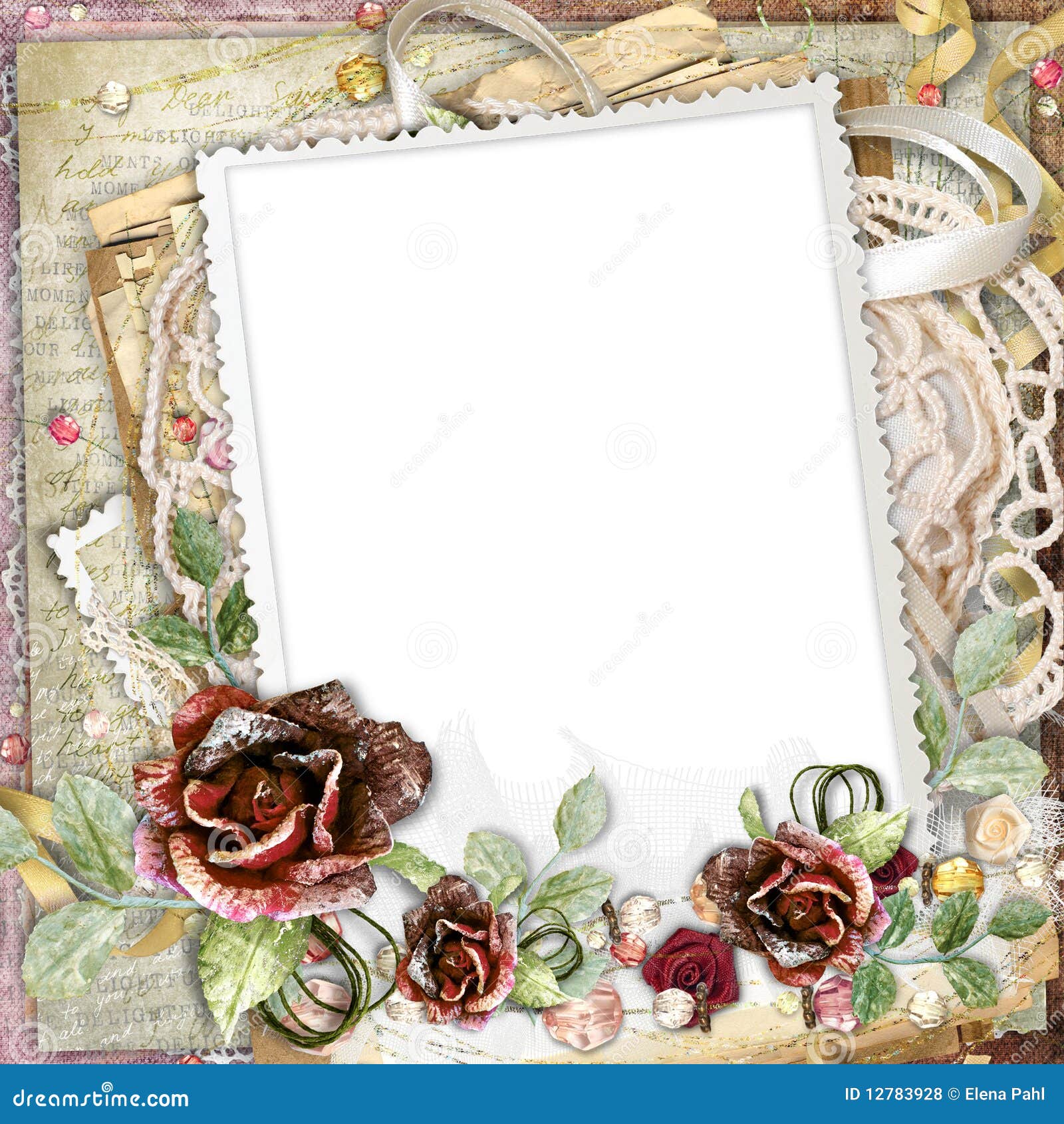 Beautiful Frame with Flowers Stock Illustration - Illustration of ...