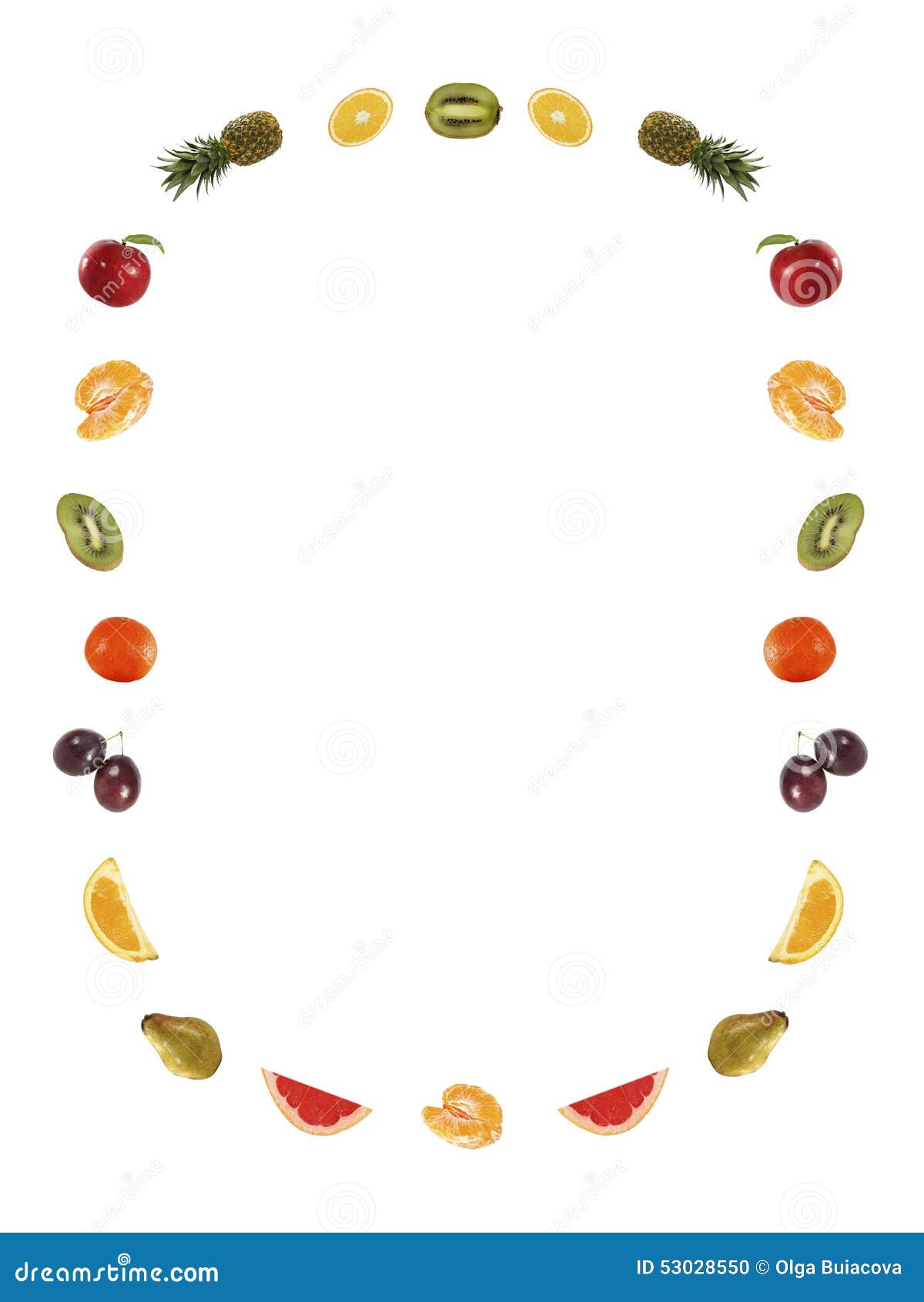 Beautiful Frame Made of Fruits and Vegetables Stock Photo - Image of ...