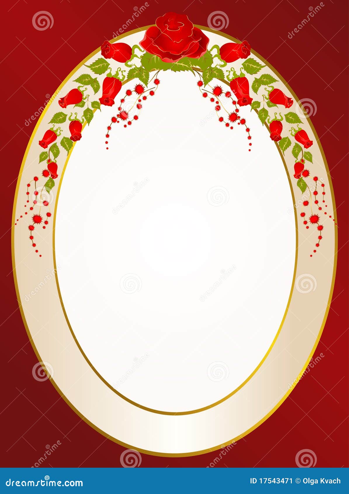 Beautiful frame from roses stock vector. Illustration of shape - 17543471