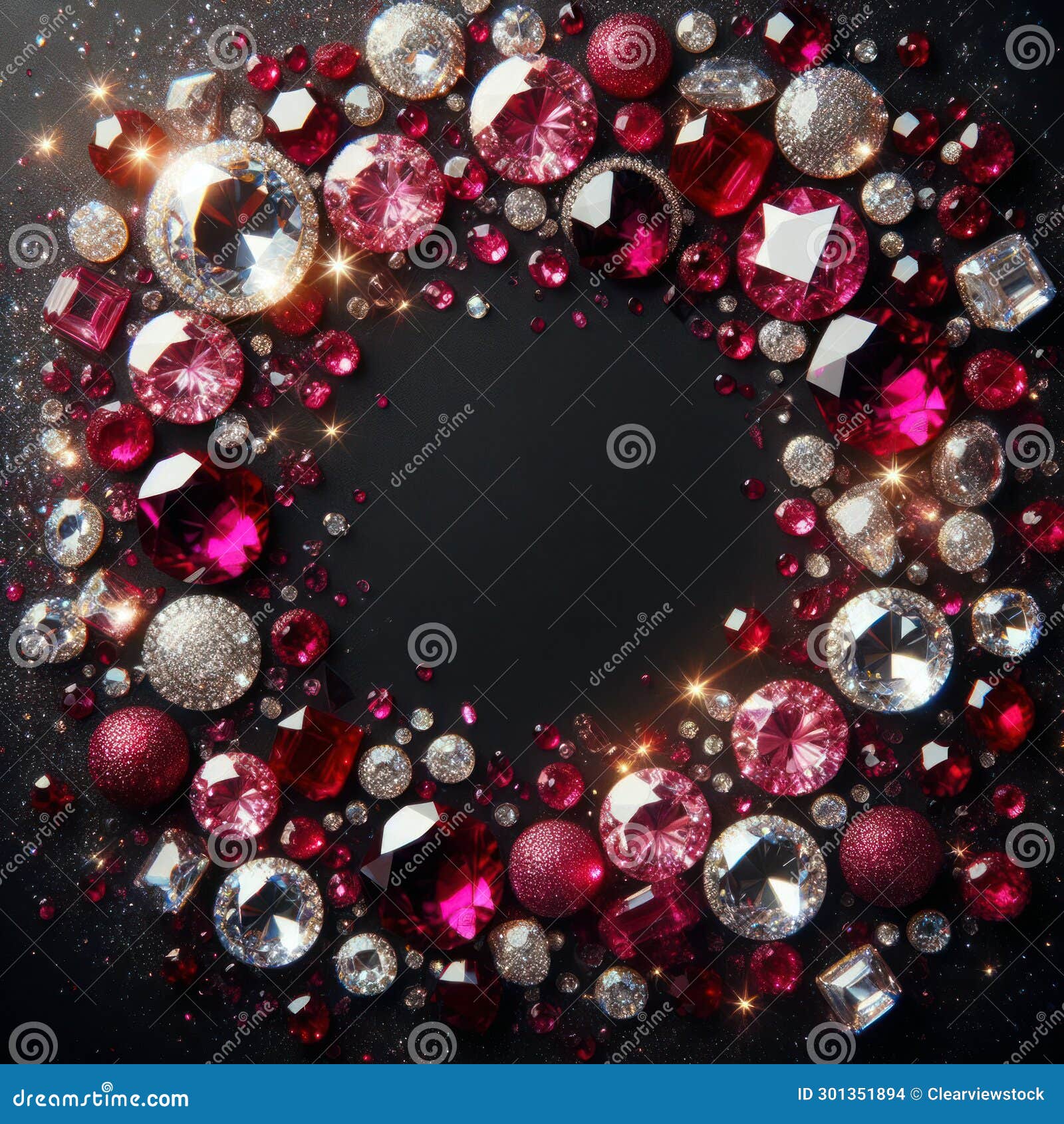 Beautiful Frame Of Rubies To Make A Ruby Jewel Frame Or Border Royalty ...