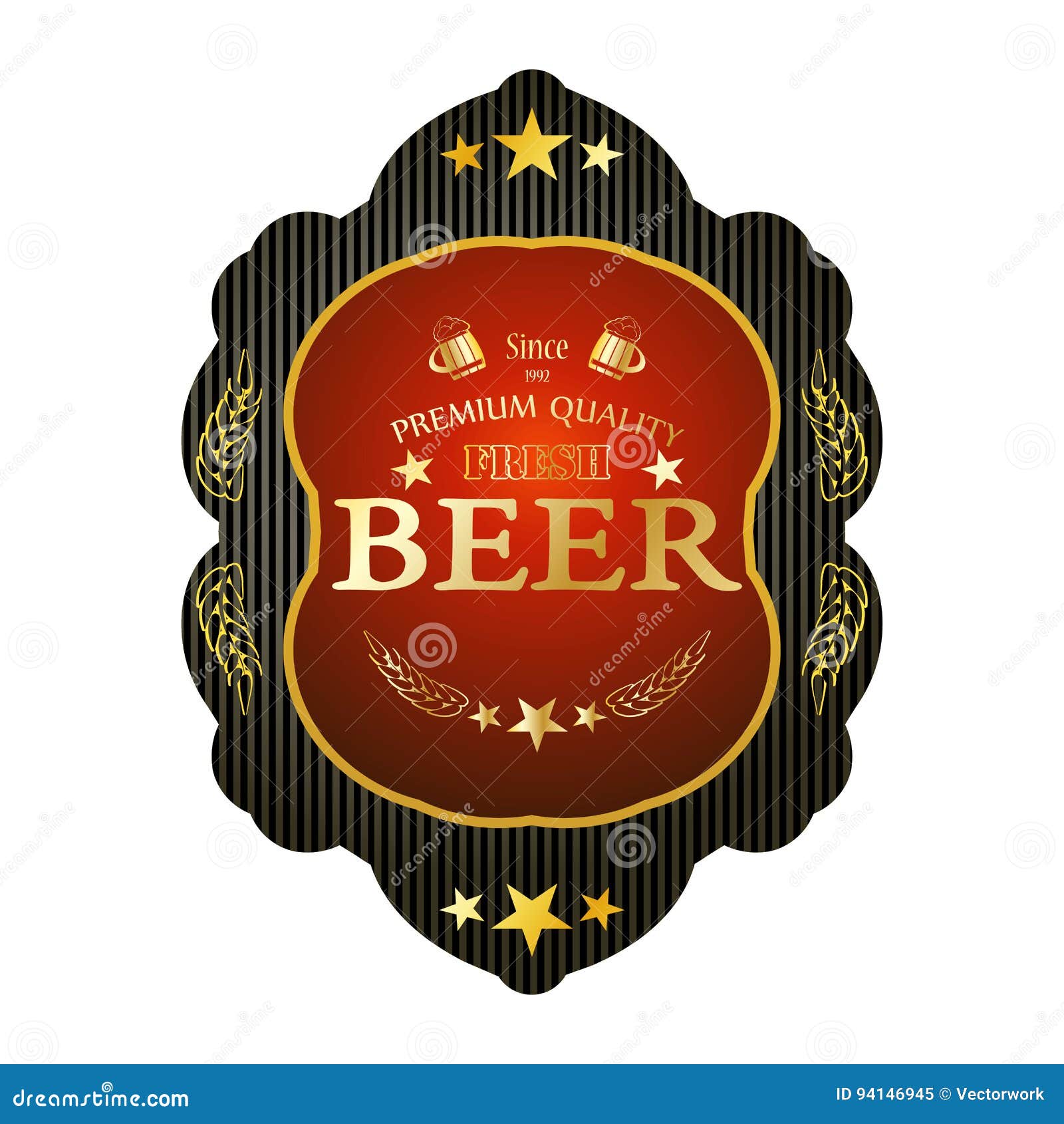 Beautiful fresh beer label stock vector. Illustration of oktoberfest ...