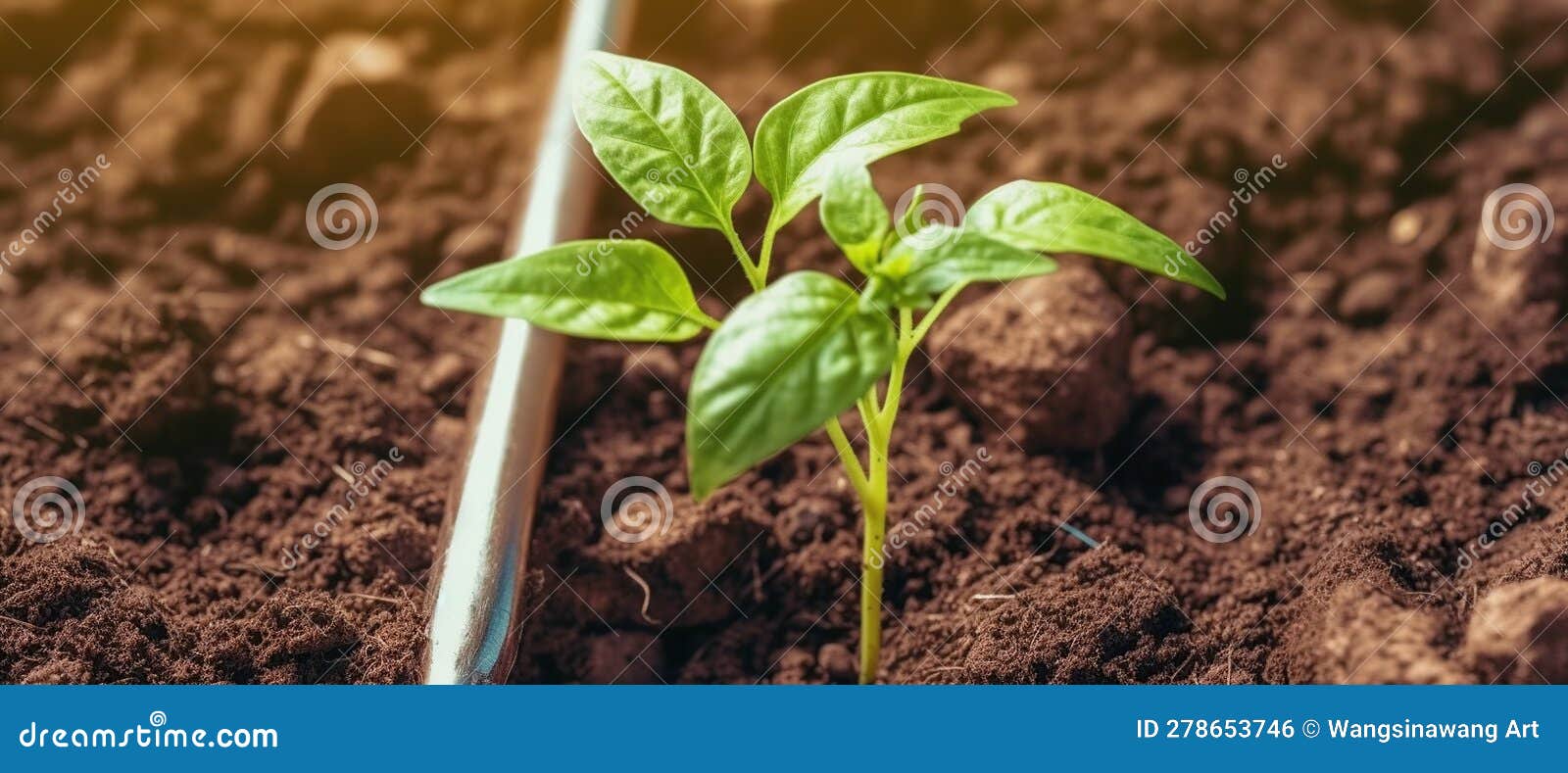 Beautiful Fresh Green Young Seedling AI Generated Image Stock ...