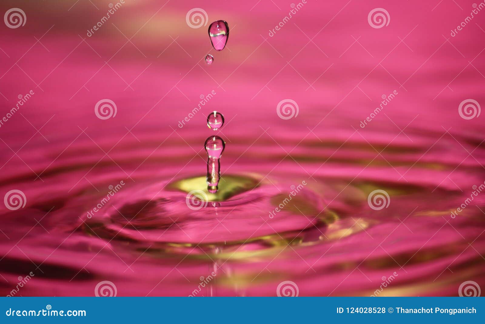 Beautiful Fresh Water Drops in Fresh Nature Stock Photo - Image of ...