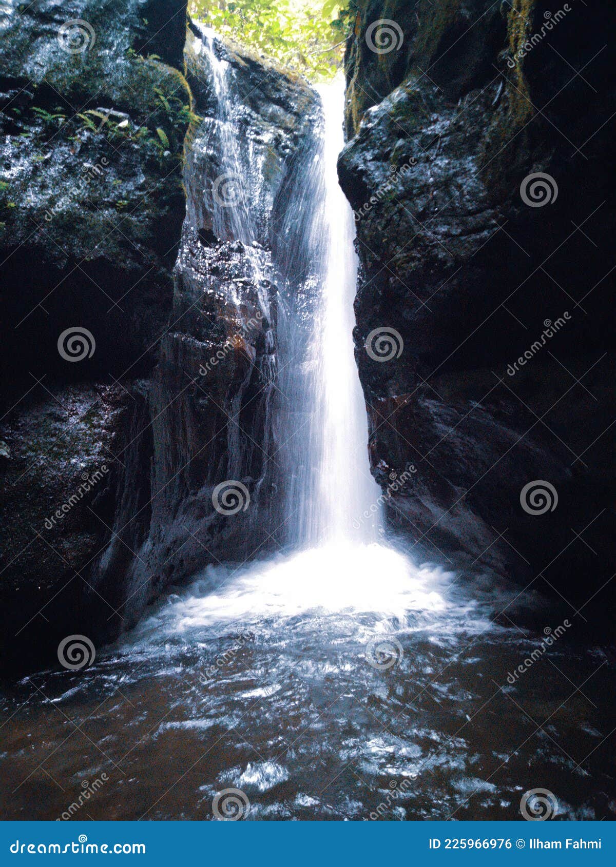 Beautiful Fresh waterfall stock photo. Image of terrain - 225966976