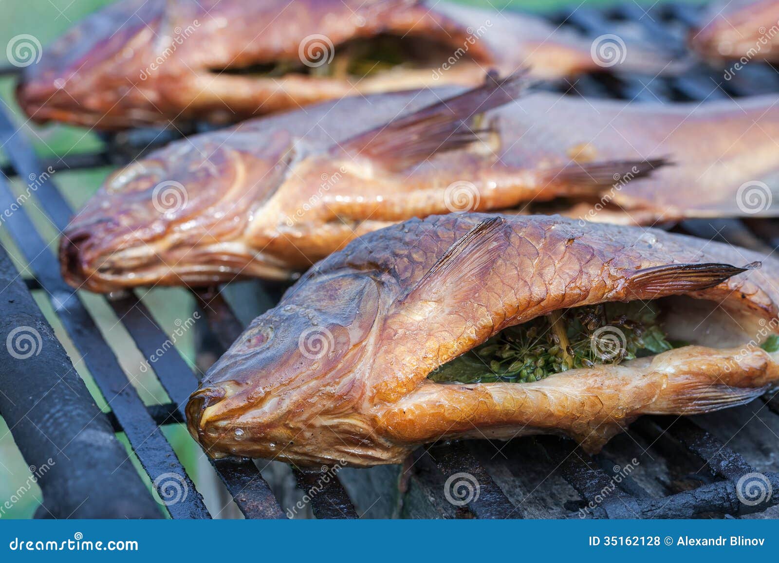 Beautiful Freshly Cooked Smoked Fish Stock Photo - Image of color ...