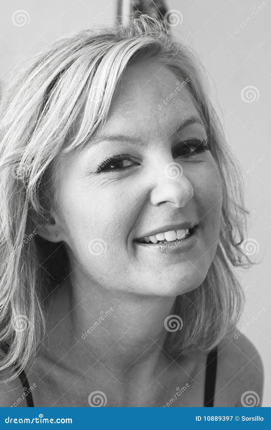 Beautiful Friendly Blonde Woman Stock Image - Image of face, casual ...