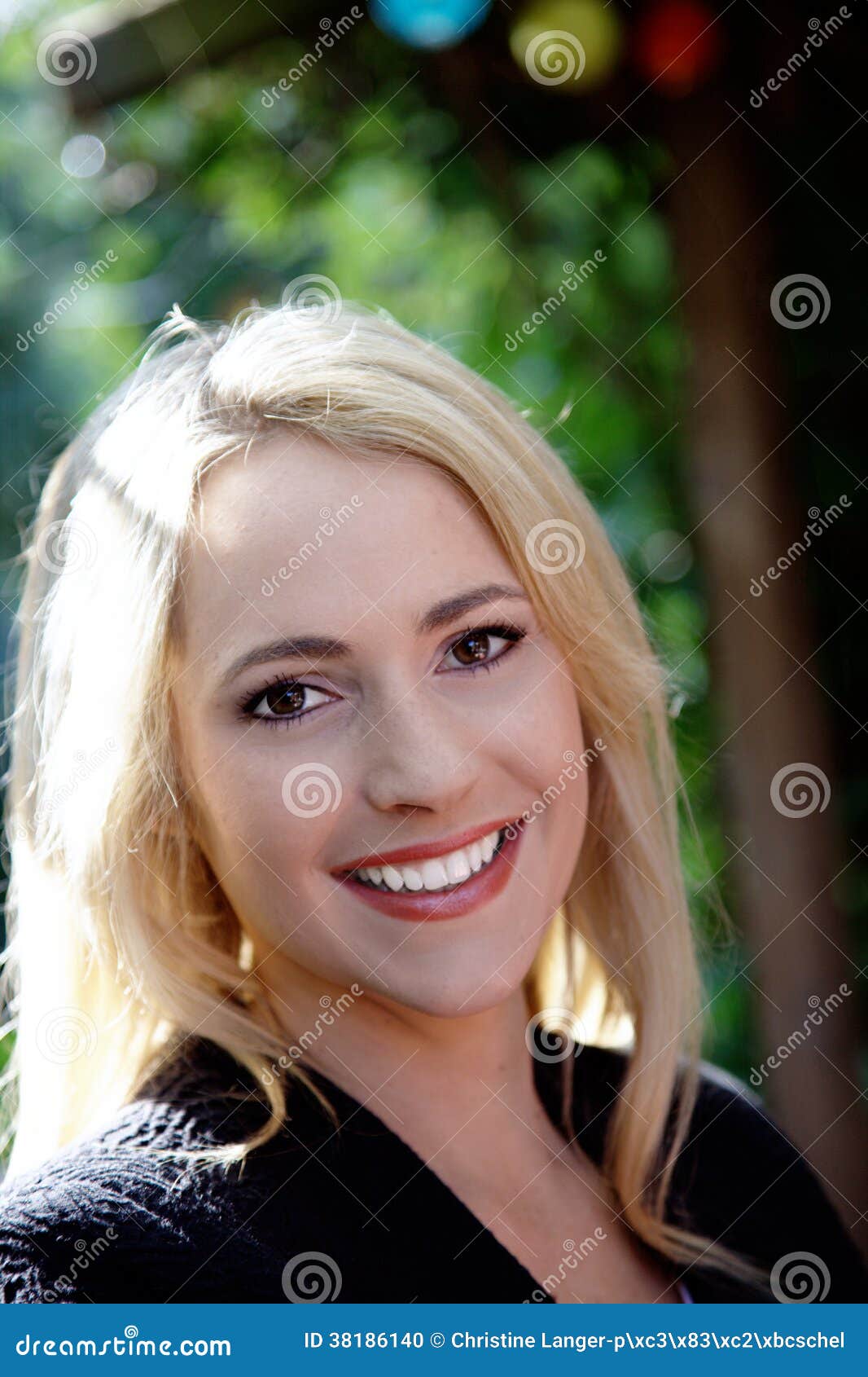 Beautiful Friendly Young Woman Stock Photo - Image of beautiful, casual ...