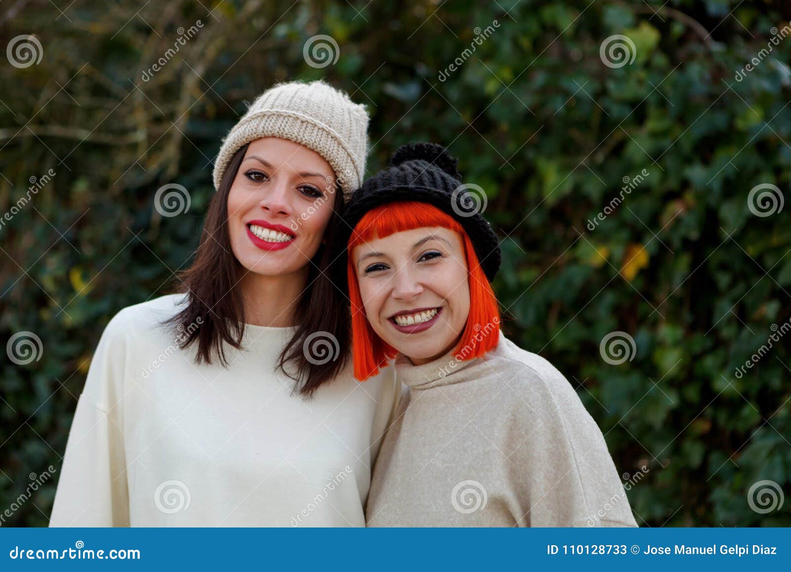 Beautiful Friends in the Forest Stock Image - Image of beautiful ...
