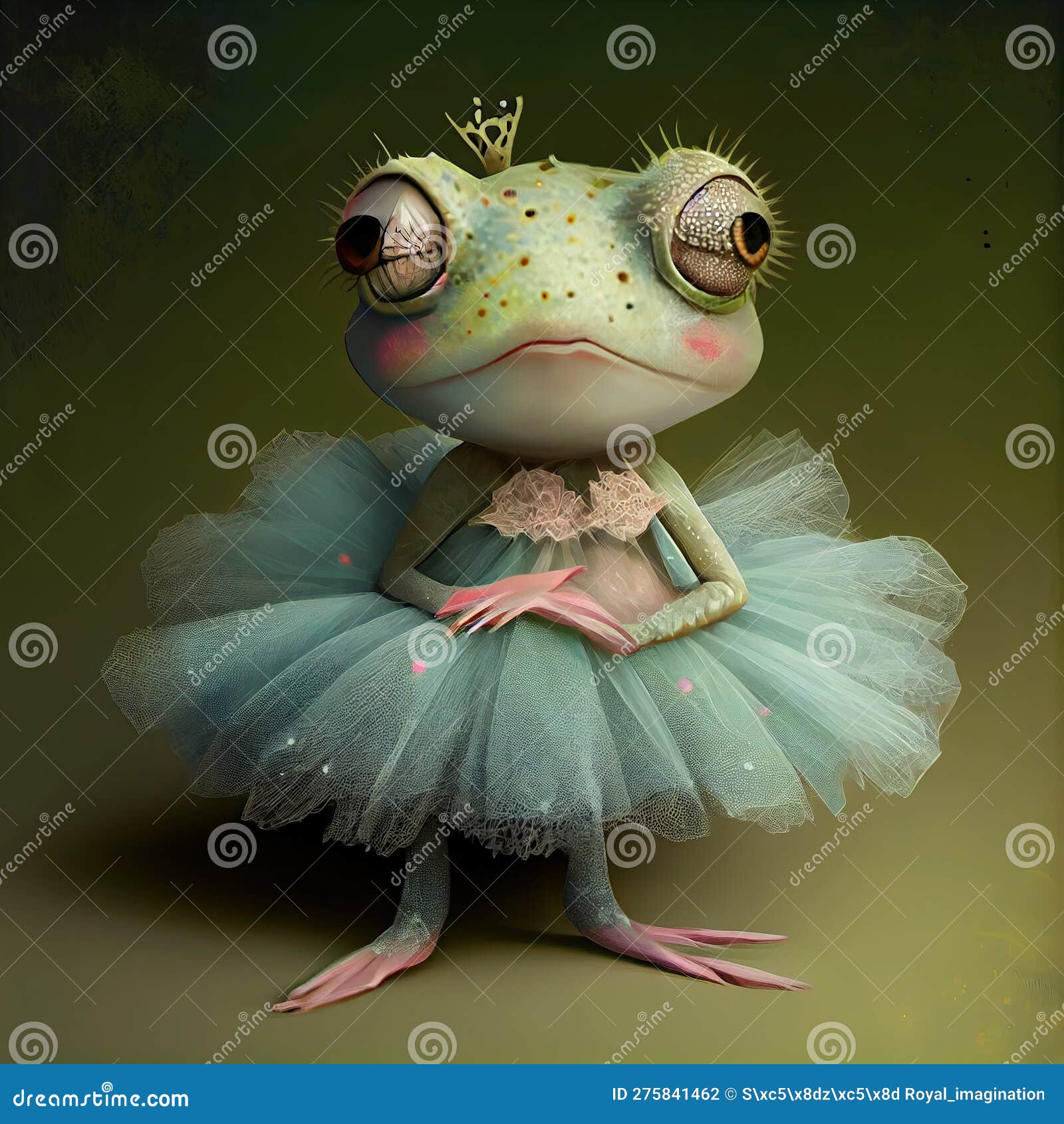 Beautiful Frog Dancer Crowned in Second Position Posing for Photo ...