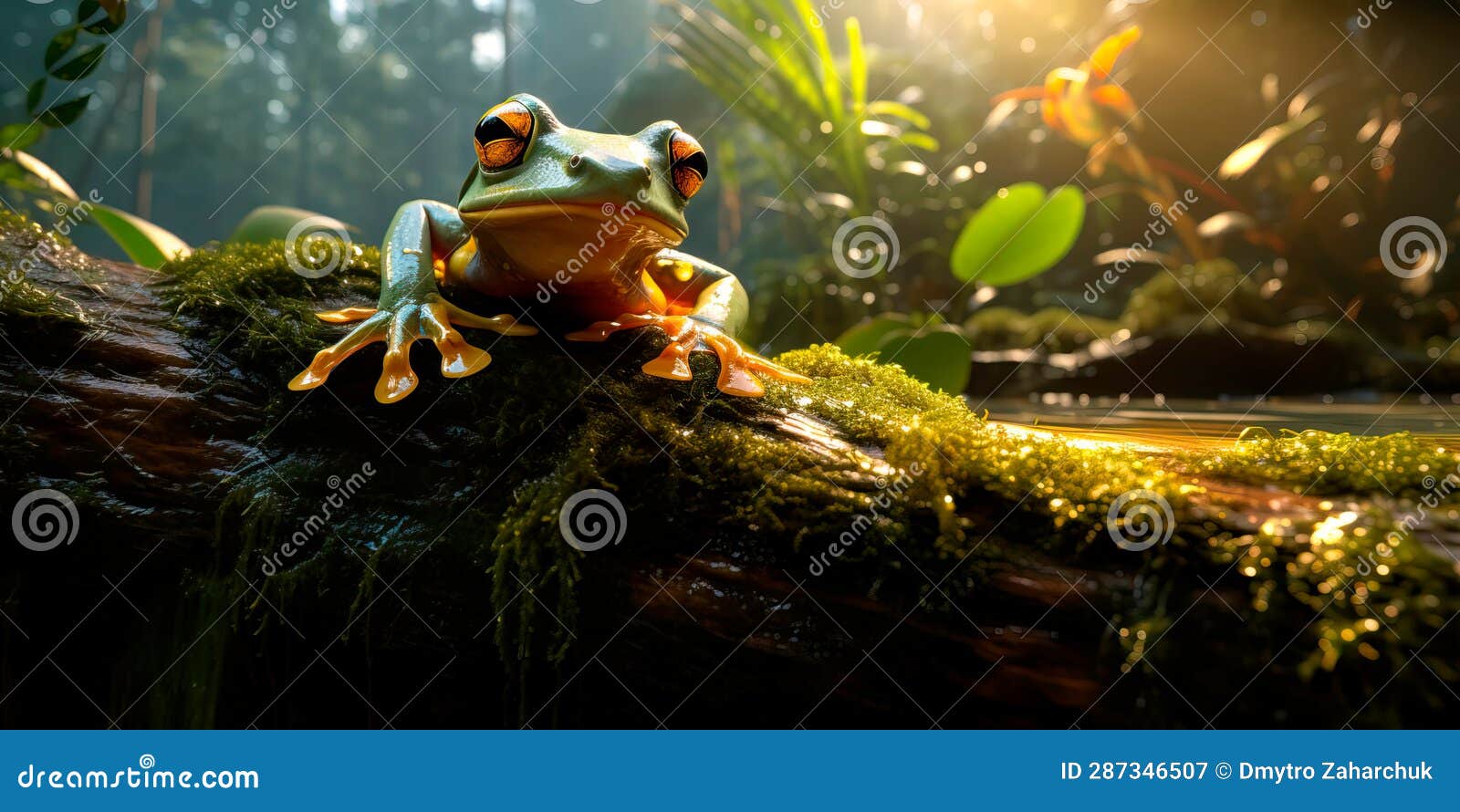 Beautiful Frogs that Live in the Amazon Rainforest. Generative AI Stock ...