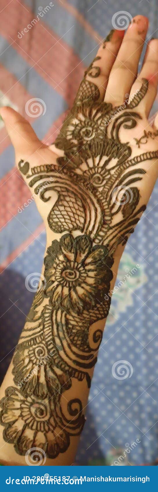 Beautiful Front Hand Mehandi Desing Stock Image - Image of handmehandi ...