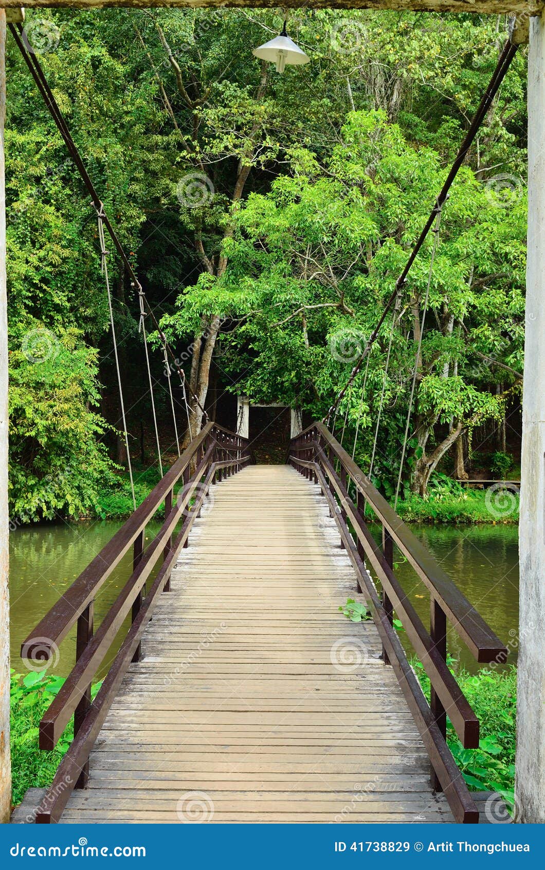 A Beautiful Front View of a Peaceful Little Rock Bridge Stock Image ...
