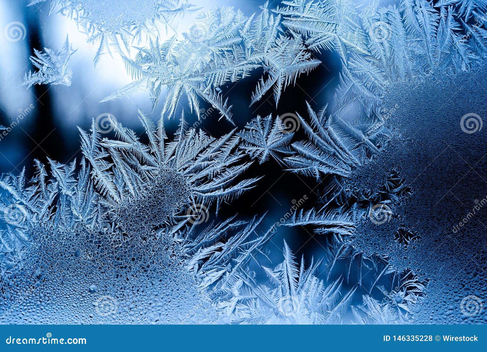 Beautiful Frost Pattern on a Window Stock Photo - Image of glass, water ...